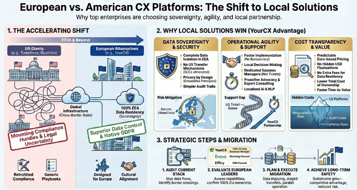 European Alternatives to American CX Platforms: Why Local Solutions Win - YourCX